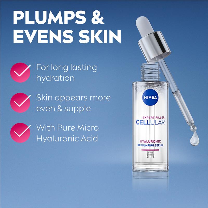 Buy Nivea Cellular Filler Expert Replumping Hyaluronic Serum 30ml ...