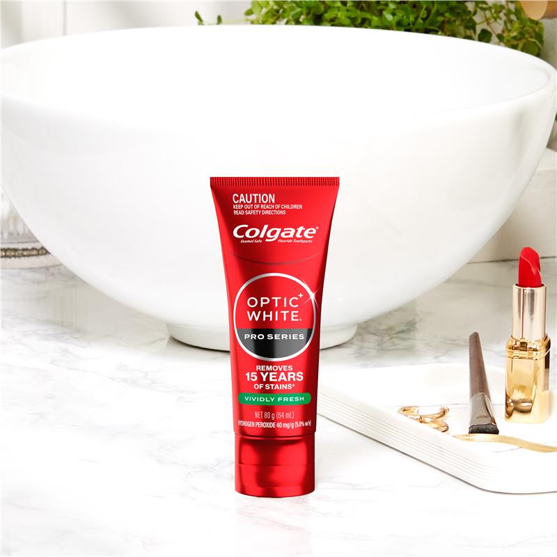 Buy Colgate Toothpaste Optic White Pro Series Vividly Fresh 80g Online ...