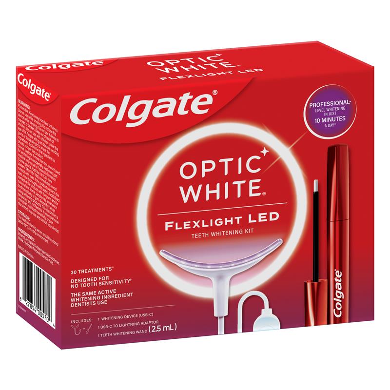 Buy Colgate Optic White LED Flex Light Teeth Whitening Kit Online at ...