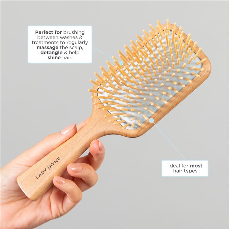 Buy Lady Jayne 11041 Maple Wood Paddle Brush Wooden Pins Online at ...