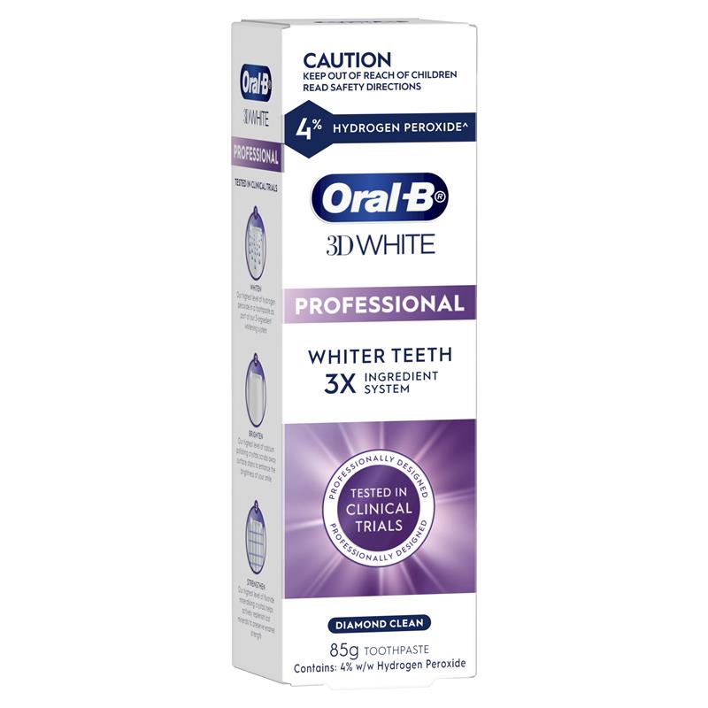 Buy Oral B Toothpaste 3D White Profesional Diamond Clean 85g Online at ...