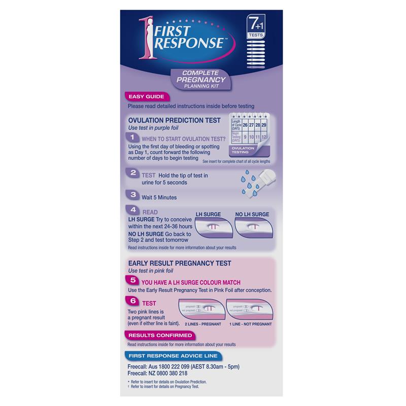 Buy First Response Complete 7 Day Pregnancy Planning Kit 7 + 1 Tests ...