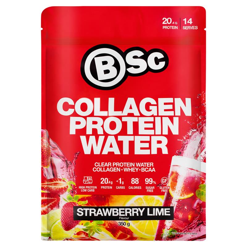 Buy BSc Collagen Protein Water Strawberry Lime 350g Online at Chemist ...