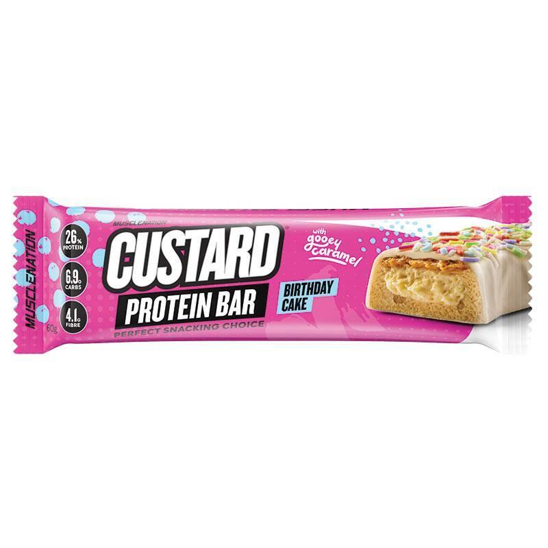 Buy Muscle Nation Custard Protein Bar Birthday Cake 60g Online at ...