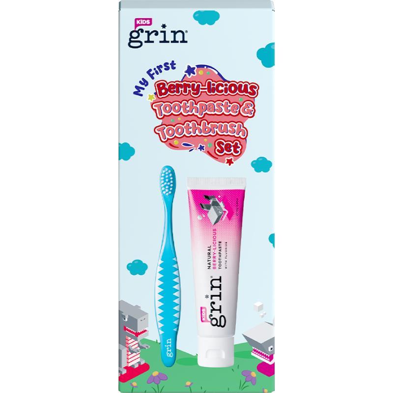 Buy Grin My First Berry-licious Toothpaste & Toothbrush Set Online at ...