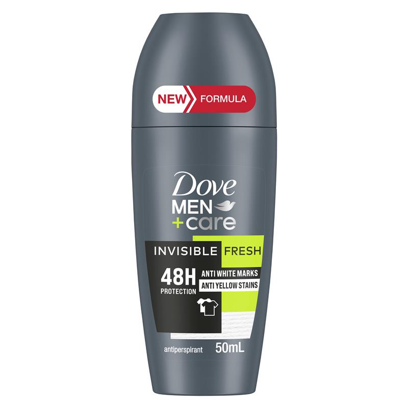 Buy Dove for Men Antiperspirant Deodorant Roll On Invisible Fresh 50ml Online at Chemist Warehouse®