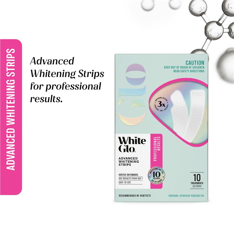 Buy White Glo Advanced Whitening Strips 10 Pack Online at Chemist ...