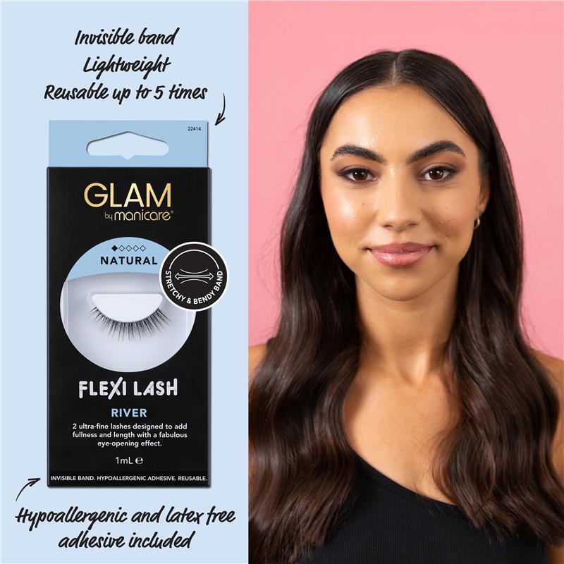 Buy Glam By Manicare Eyelashes Flexi Lash Natural River Online at ...