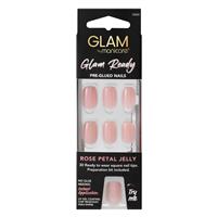 Buy Glam By Manicare Ready Pre-Glued Nails 30 Pieces Rose Petal Jelly ...