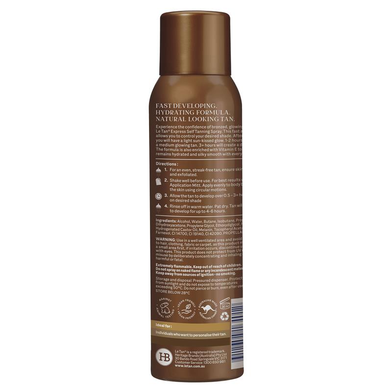 Buy Le Tan Classic Express Self Tanning Spray 100g Online at Chemist ...