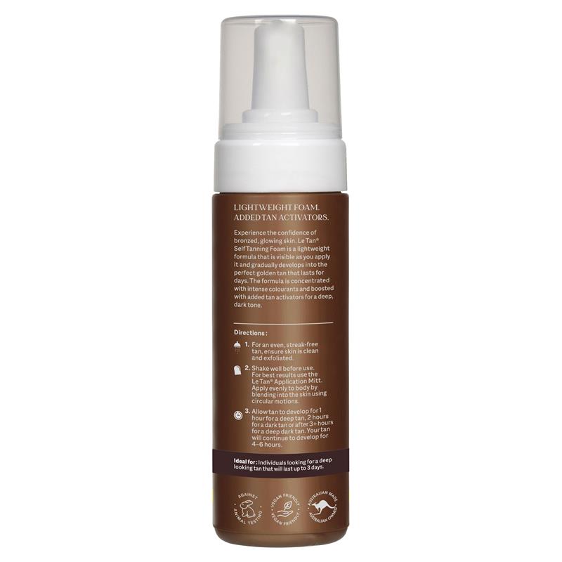 Buy Le Tan Classic Tan Self Tanning Foam Ultra Dark 180ml Online at ...