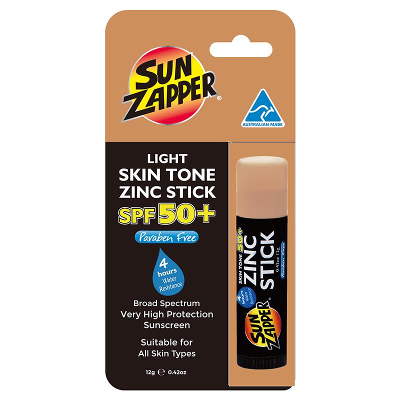 Buy Sun Zapper Zinc Stick SPF 50+ Light Skin Tone 12g Online at Chemist ...
