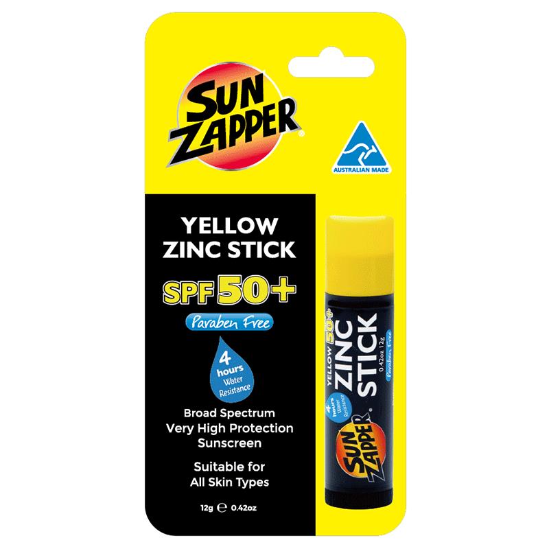 Buy Sun Zapper Zinc Stick SPF 50+ Yellow 12g Online at Chemist Warehouse®