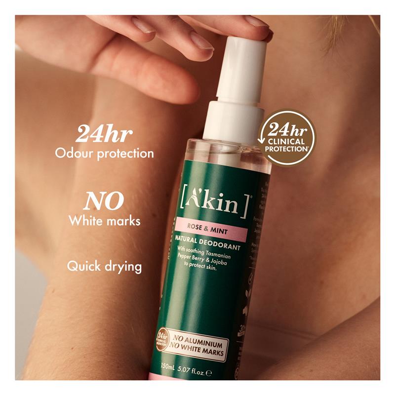 Buy A'kin Rose & Mint Deodorant Spray 150ml Online at Chemist Warehouse®