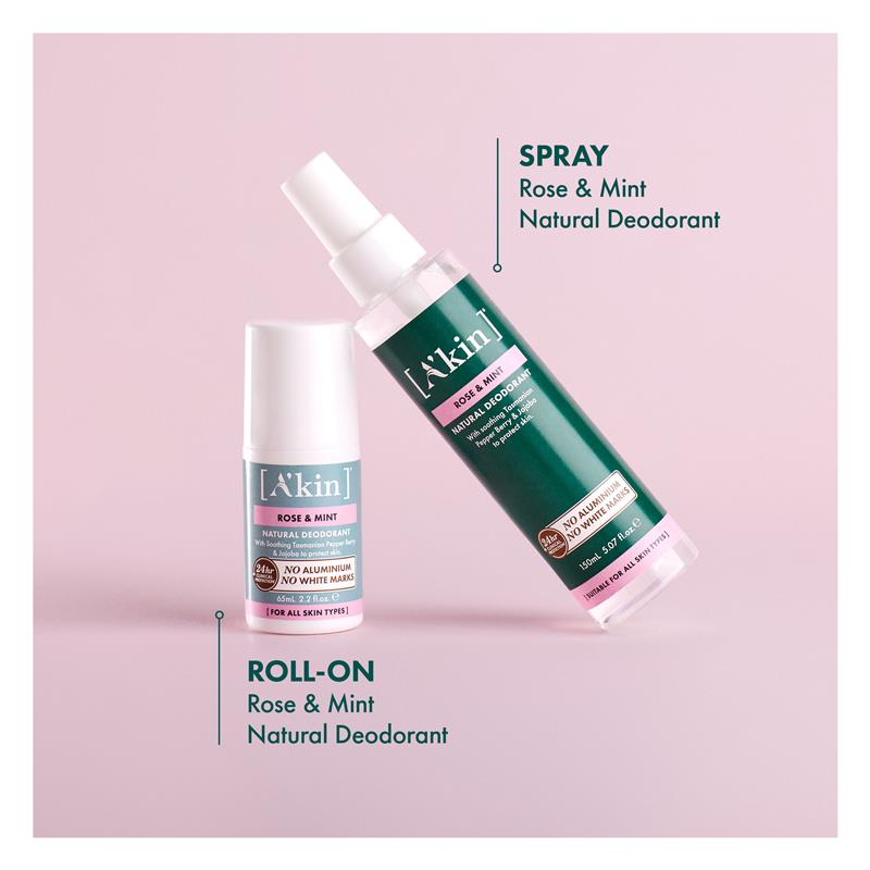 Buy A'kin Rose & Mint Deodorant Spray 150ml Online at Chemist Warehouse®