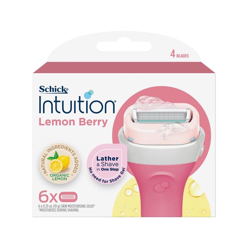 Buy Schick Intuition Lemon Berry Refill 6 Pack Online at Chemist Warehouse®
