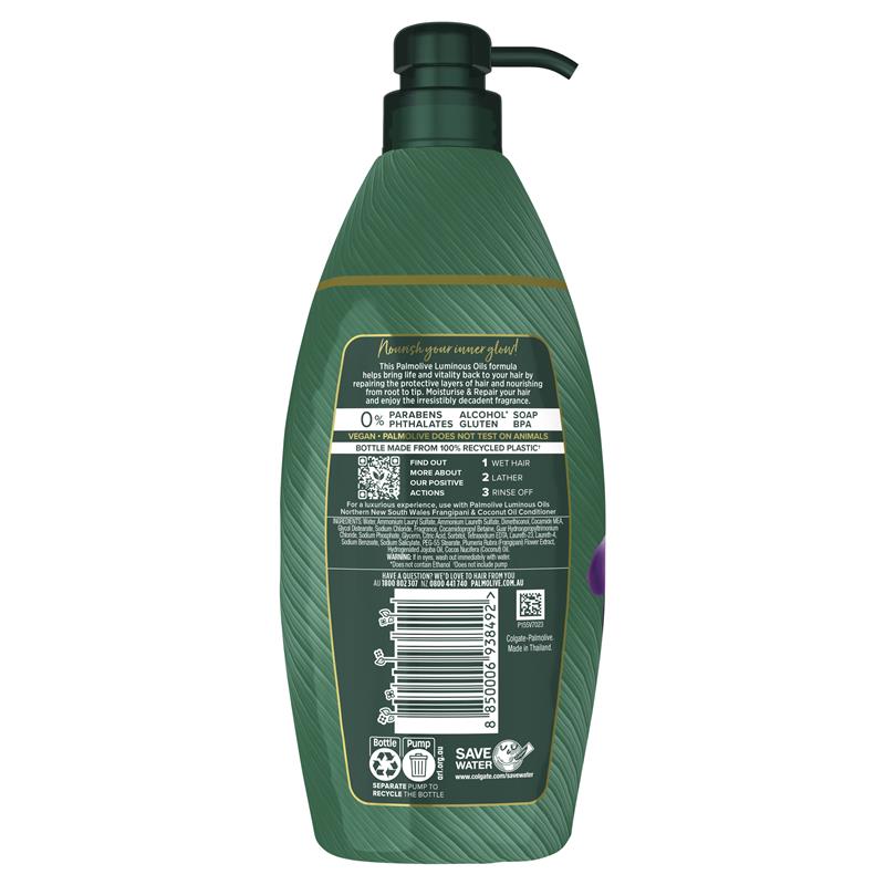 Buy Palmolive Luminous Oil Coconut Oil & Frangipani Shampoo 700ml ...