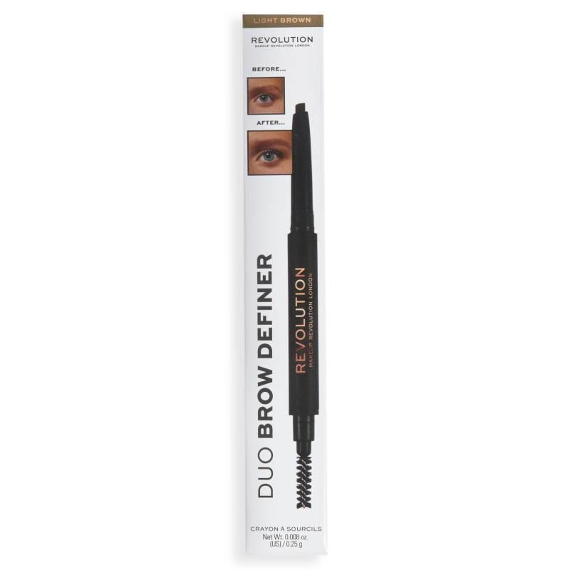 Buy Revolution Duo Brow Definer Pencil Light Brown Online at Chemist ...