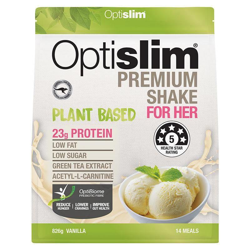 Buy Optislim For Her Plant Based Shake Vanilla 826g Pouch Online at ...