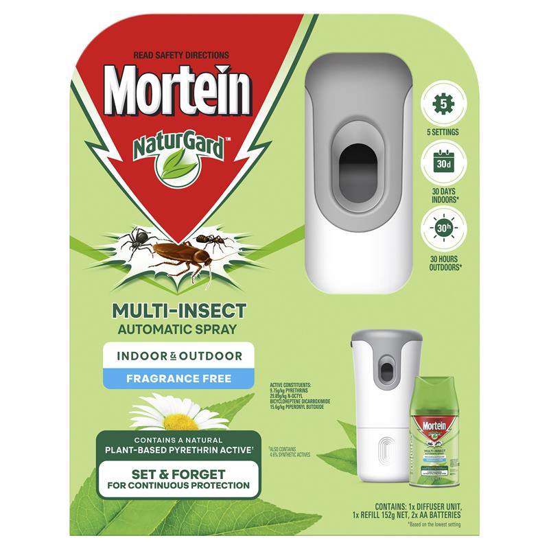 Buy Mortein NaturGard Multi-Insect Automatic Spray Kit Fragrance Free ...