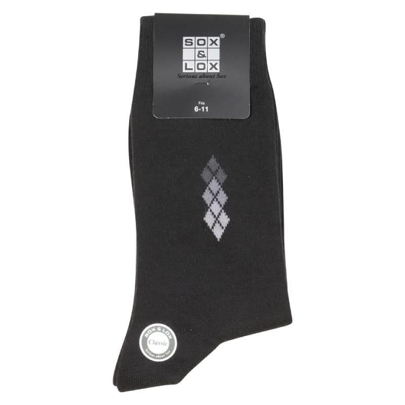 Buy Sox & Lox A8 Men's Classic Business Socks Black 6 - 11 Online at ...