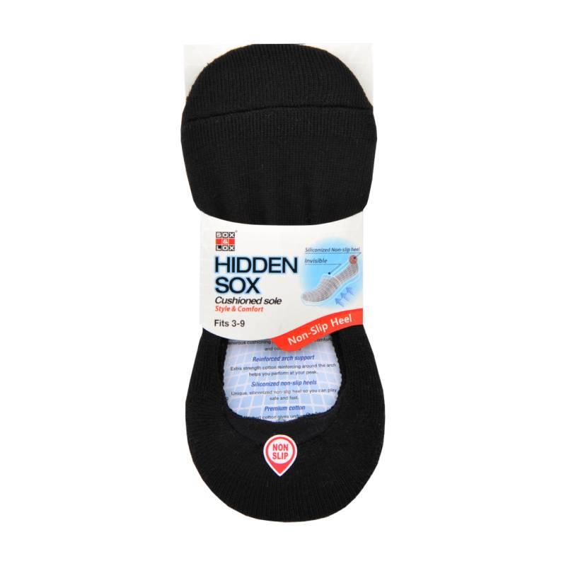 Buy Sox & Lox PD18 Ladies Sports Cushioned Hidden Socks Black 3 - 9 ...