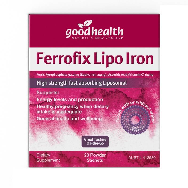 Buy Good Health Ferrofix Lipo Iron 20 x 2g Sachets Online at Chemist ...