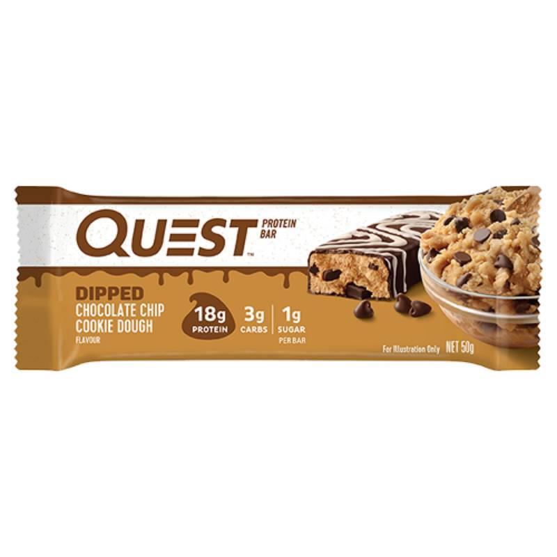 Buy Quest Protein Bar Dipped Choc Chip Cookie Dough 50g Online at ...