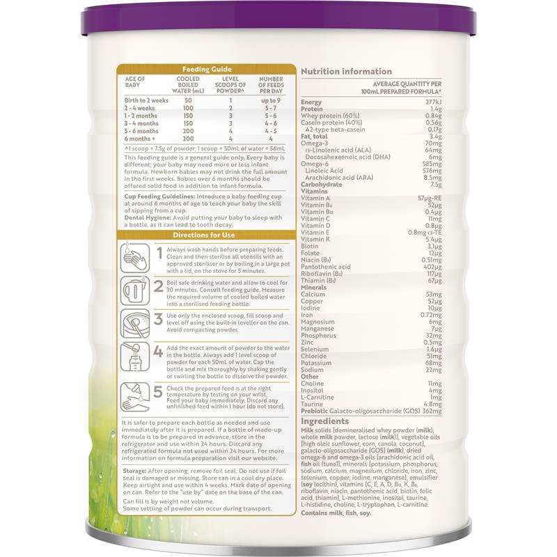 Buy A2 Gentle Gold Premium Infant Formula Stage 1 From Birth 800g ...