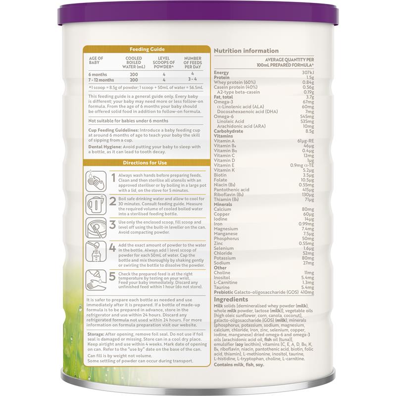 Buy A2 Gentle Gold Premium Follow-On Formula Stage 2 From 6 Months 800g ...