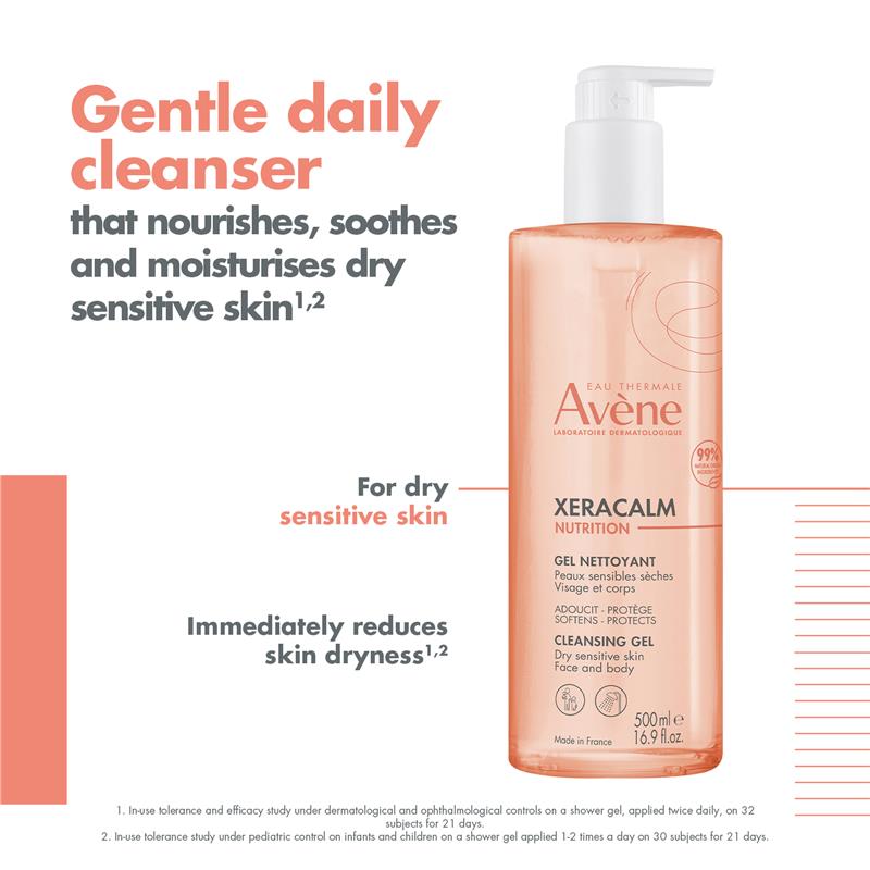Buy Avene Xeracalm Nutrition Cleansing Gel 500ml Online at Chemist ...