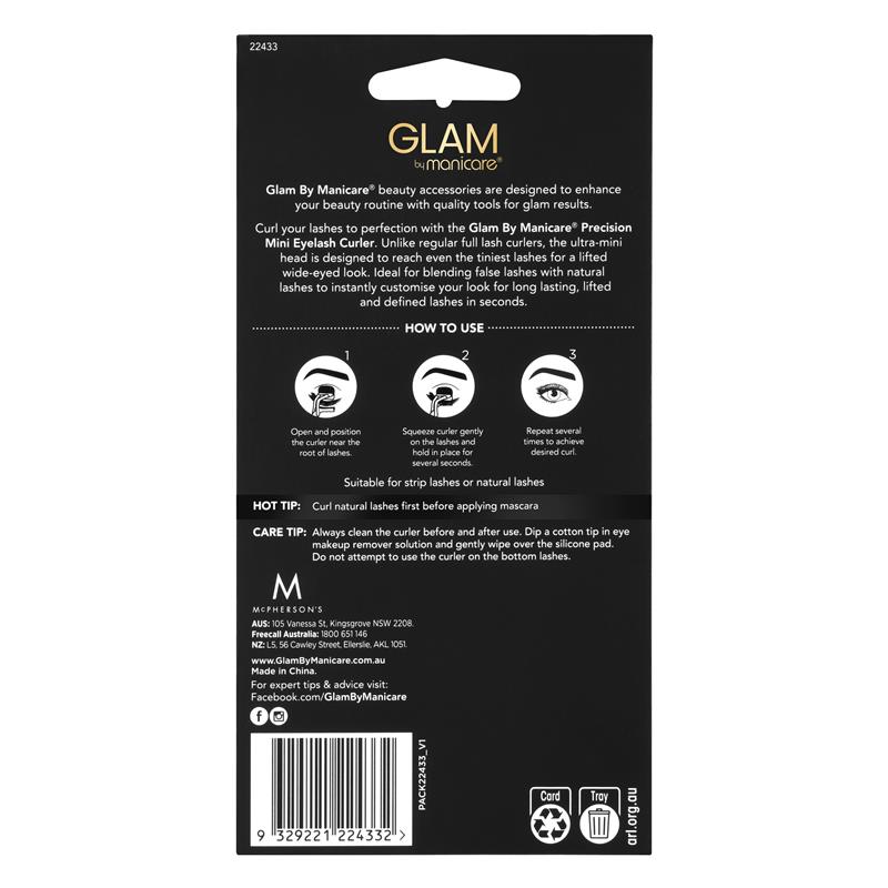 Buy Glam By Manicare Mini Precision Eyelash Curler Online at Chemist ...
