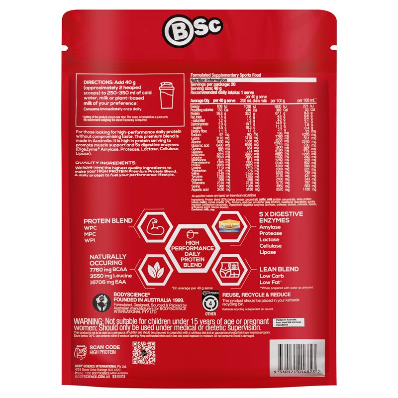 Buy BSc High Protein Chocolate 800g Online at Chemist Warehouse®