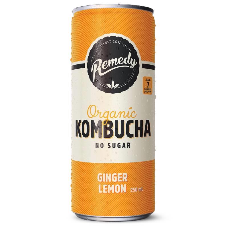 Buy Remedy Kombucha Ginger Lemon Can 250ml Online at Chemist Warehouse®