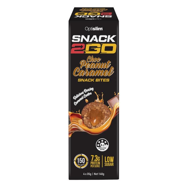 Buy Optislim Snack 2 Go Bites Chocolate Peanut Caramel 4 x 35g Online ...