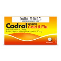 Buy Codral Original Cold & Flu PSE 24 Tablets (Pharmacist Only) Online ...