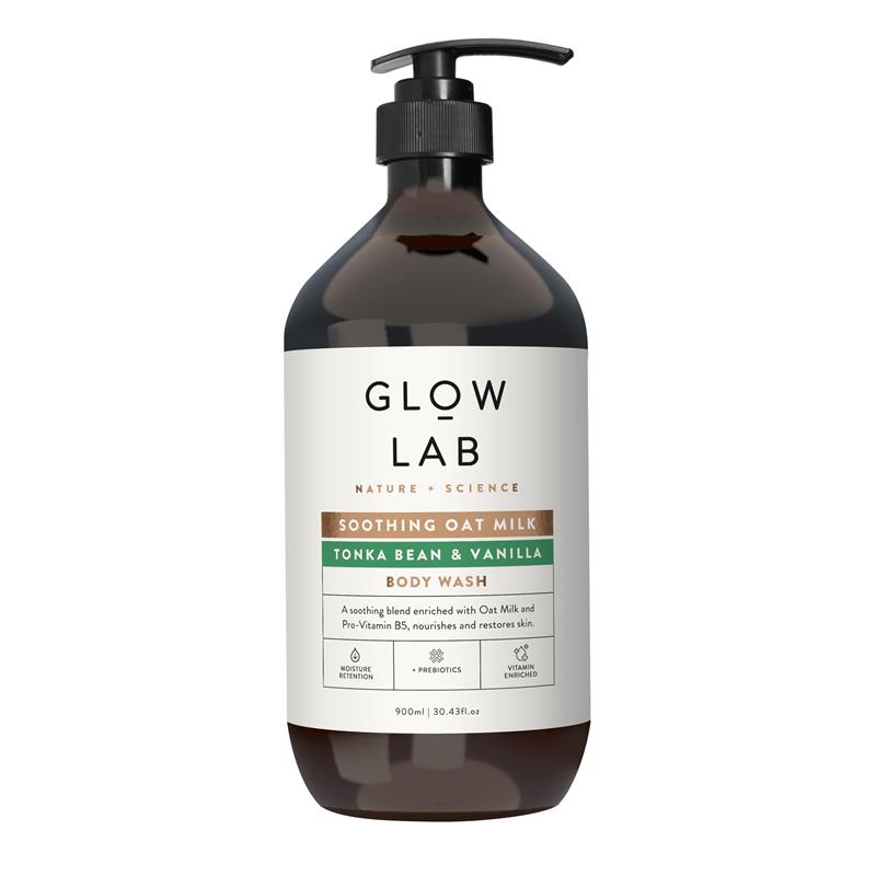 Buy Glow Lab Body Wash Oat Milk Tonka Bean & Vanilla 900ml Online at ...