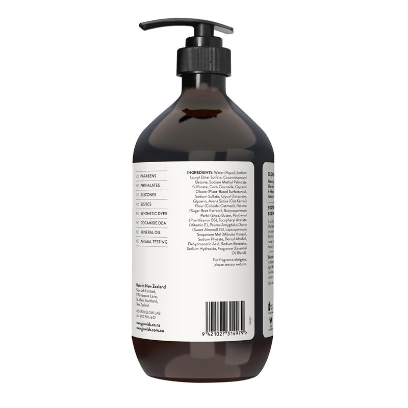 Buy Glow Lab Body Wash Oat Milk Tonka Bean & Vanilla 900ml Online at ...