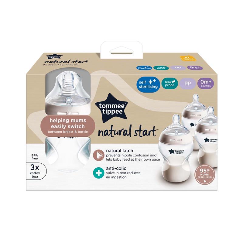 Buy Tommee Tippee Natural Start PP Bottle 260ml 3 Pack Online at Chemist Warehouse®