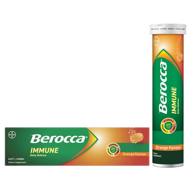 Buy Berocca Immune Daily Defence Orange 15 Effervescent Tablets Online ...