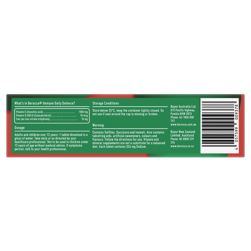 Buy Berocca Immune Daily Defence Orange 15 Effervescent Tablets Online ...