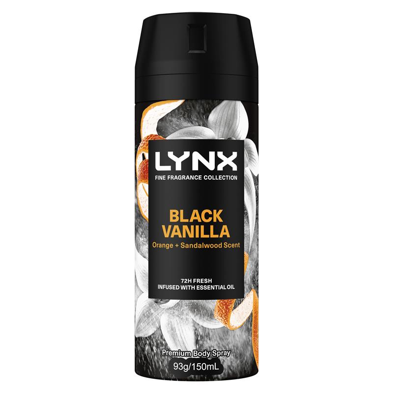 Buy Lynx Fine Fragrance Body Spray Black Vanilla 150ml Online at ...