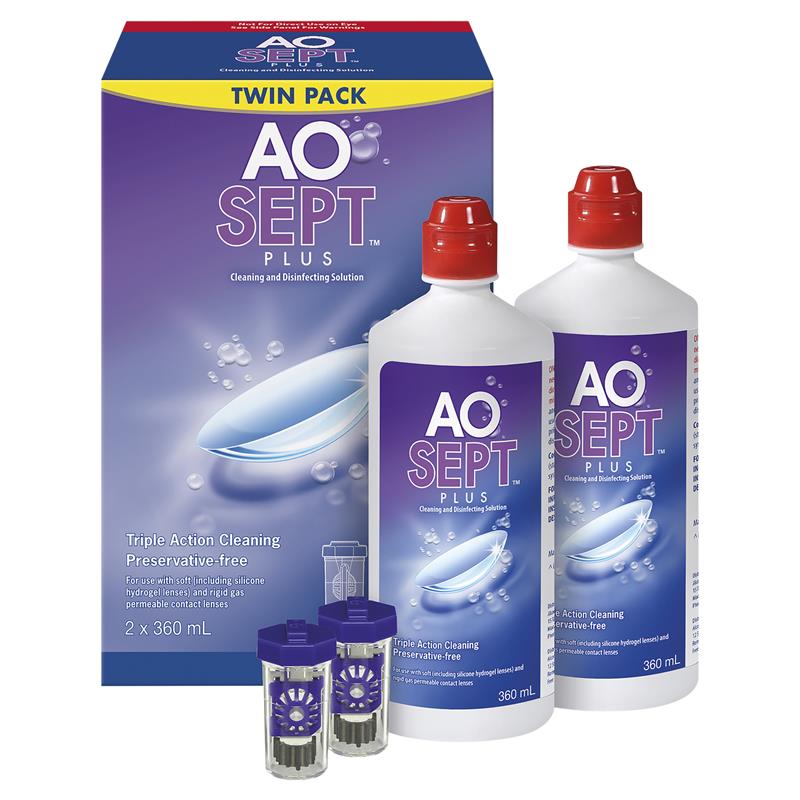 Buy AoSept Plus Twin Pack 2 x 360ml + Lens Case Online at Chemist Warehouse®