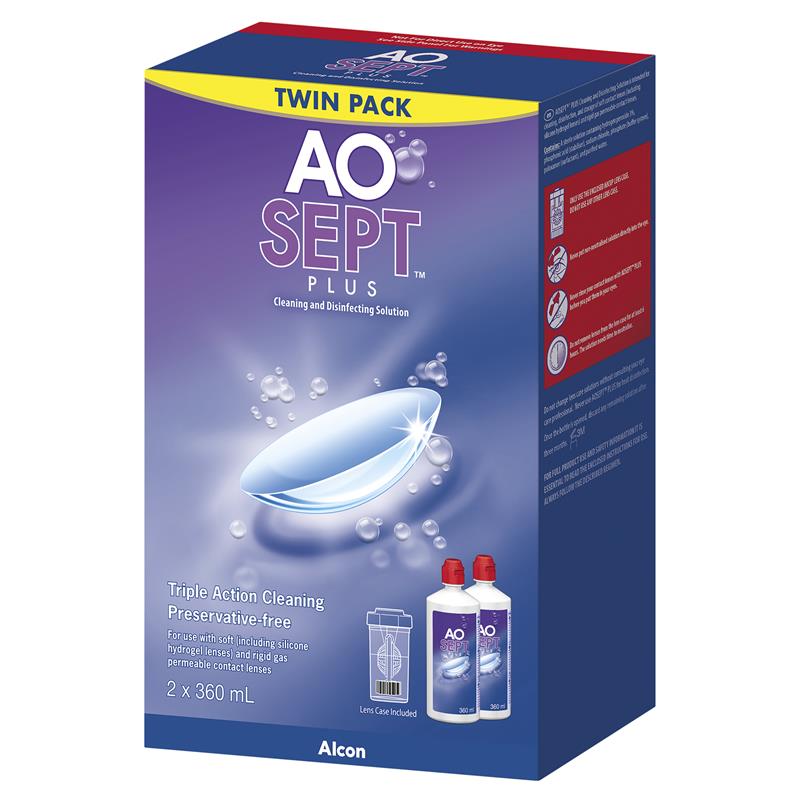 Buy AoSept Plus Twin Pack 2 x 360ml + Lens Case Online at Chemist Warehouse®