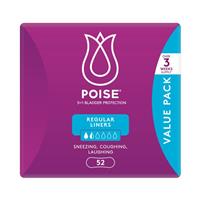 Buy Poise Liners Regular 52 Bulk Pack Online at Chemist Warehouse®