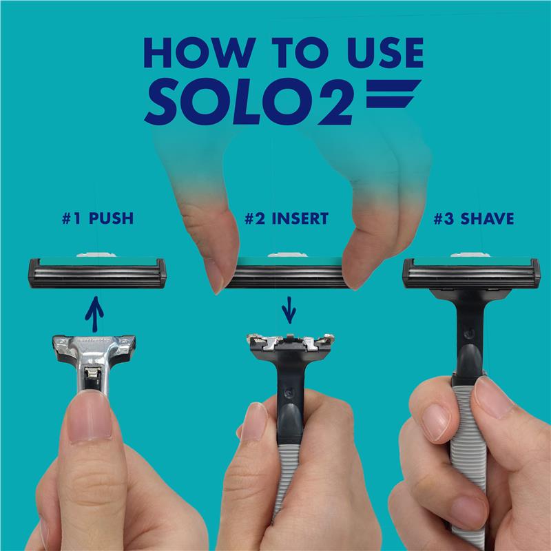 Buy Gillette Solo 2 Razor Handle +20 Cartridges Kit Online at Chemist ...
