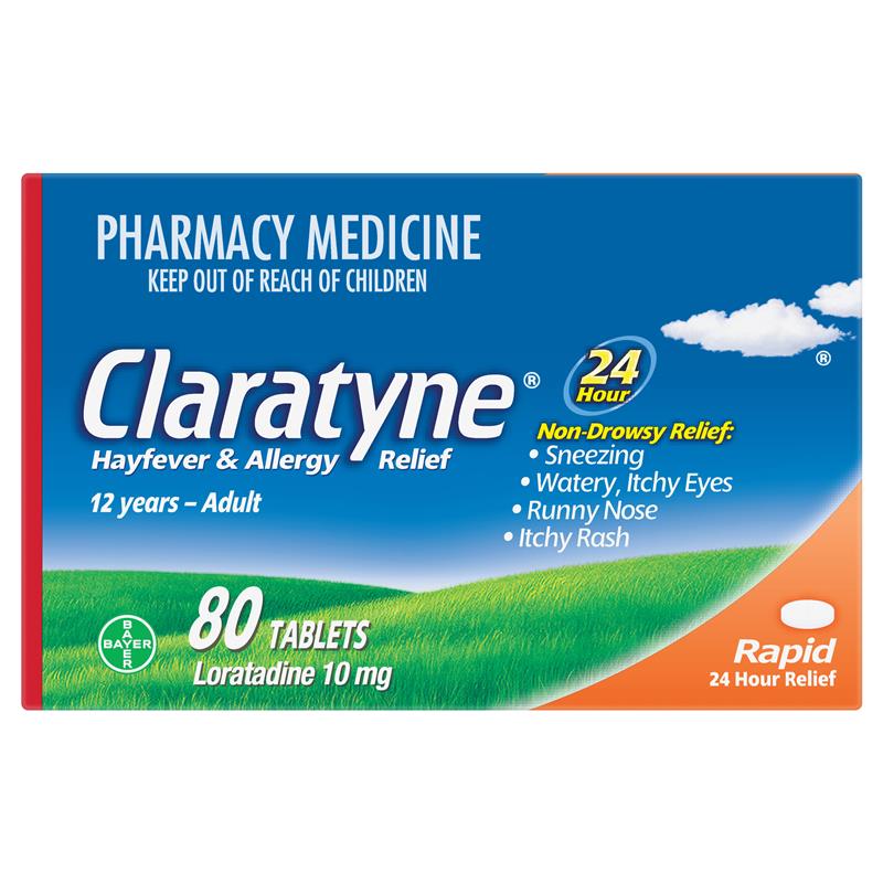 Buy Claratyne 10mg 80 Tablets Online at Chemist Warehouse®