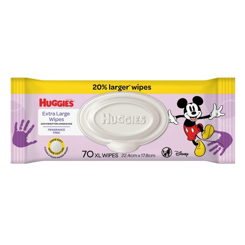 Buy Huggies Fragrance Free Extra Large Wipes 70 Pack Online at Chemist ...