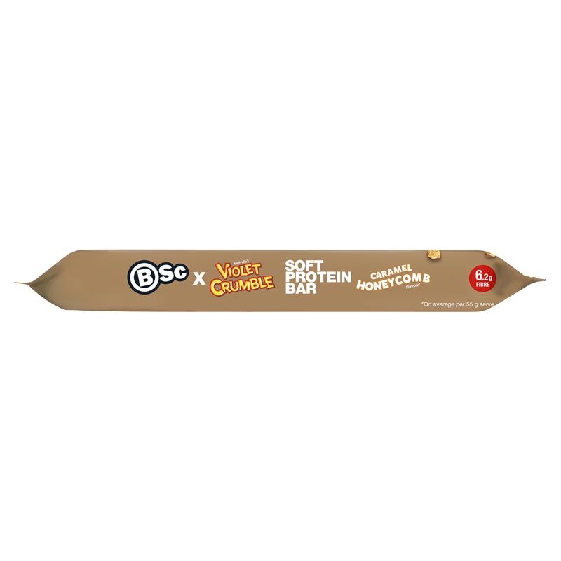 Buy BSc x Violet Crumble Soft Protein Bar Caramel Honeycomb 55g Online ...