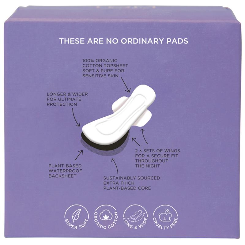 Buy TOM Organic Extra Pads Overnight Wings 8 Pack Online at Chemist ...
